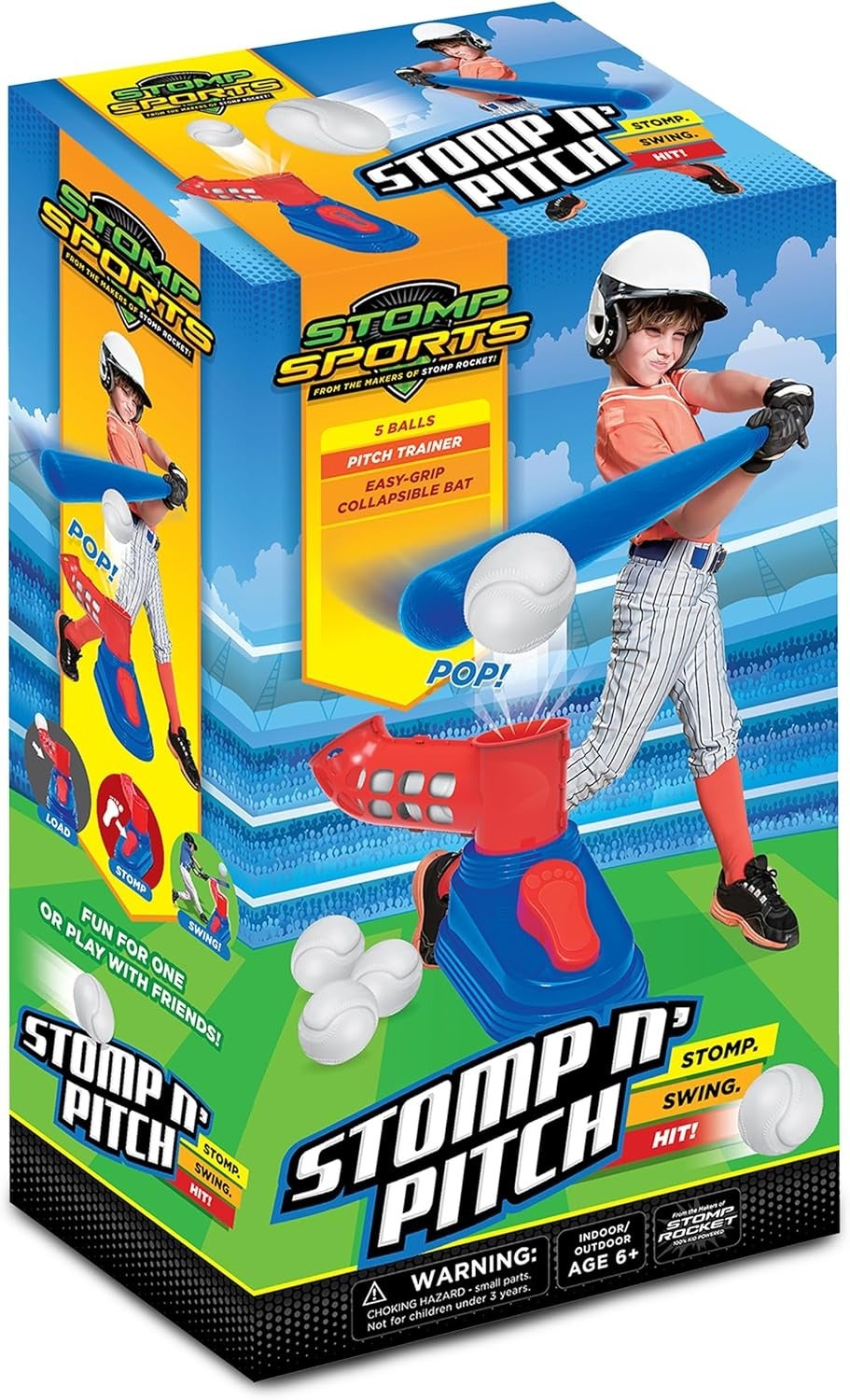 Stomp 'N Pitch Baseball Pitching Machine | *play — toys • books • gifts